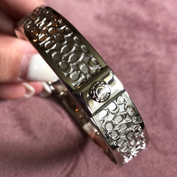Coach | Jewelry | Coach Silver Bangle Bracelet | Poshmark